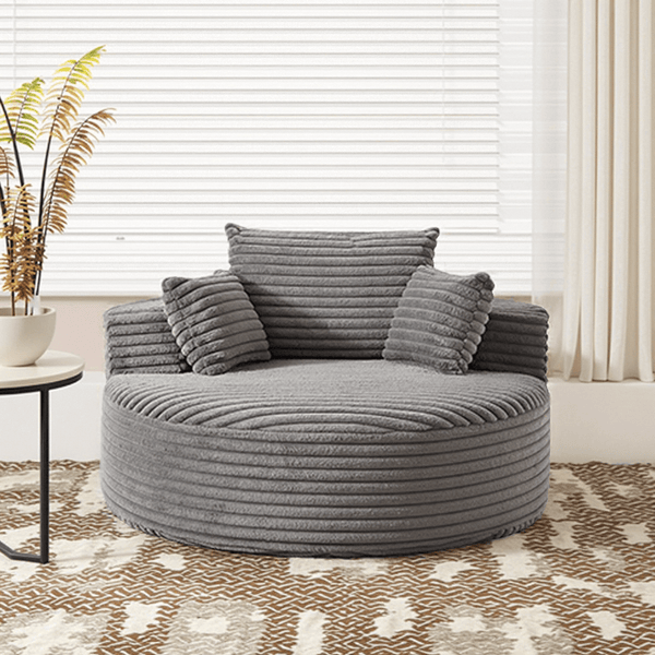 O-Shape Modular Couch Oversized Round Chair,Fluffy Modern Sleeper Chai ...