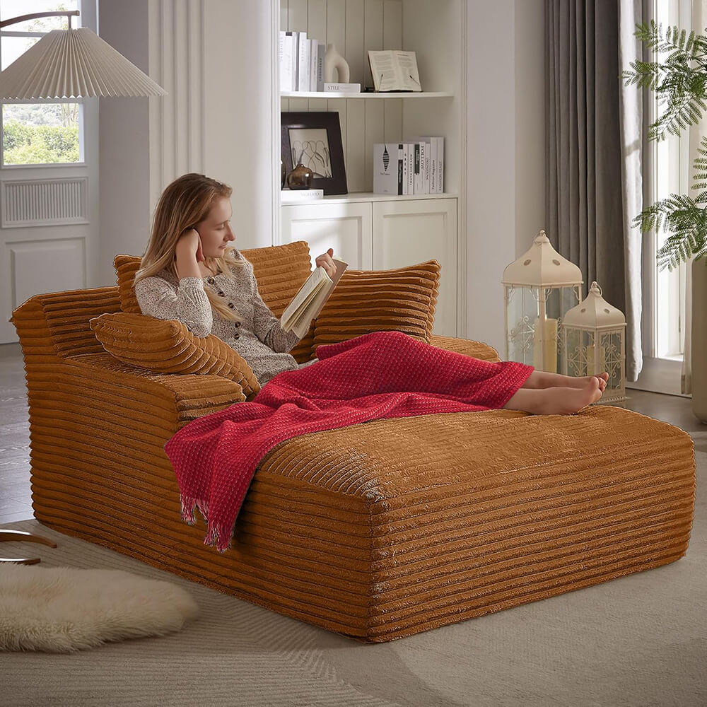 50" Comfy Fluffy Cloud Couch,Modern Deep Seat Sofa,Single Sleeper Sofa ...