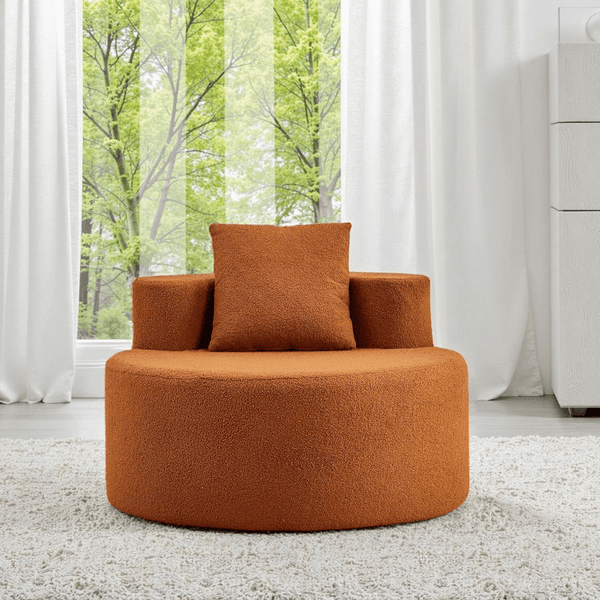 Deep Seat Circle Single Cloud Sofa O-Shape Chair for Living Room, Bedr ...