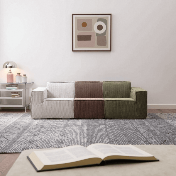Modular Sectional Sofa 3-Seater Modular Sofa Couch with Deep Seat Memo ...